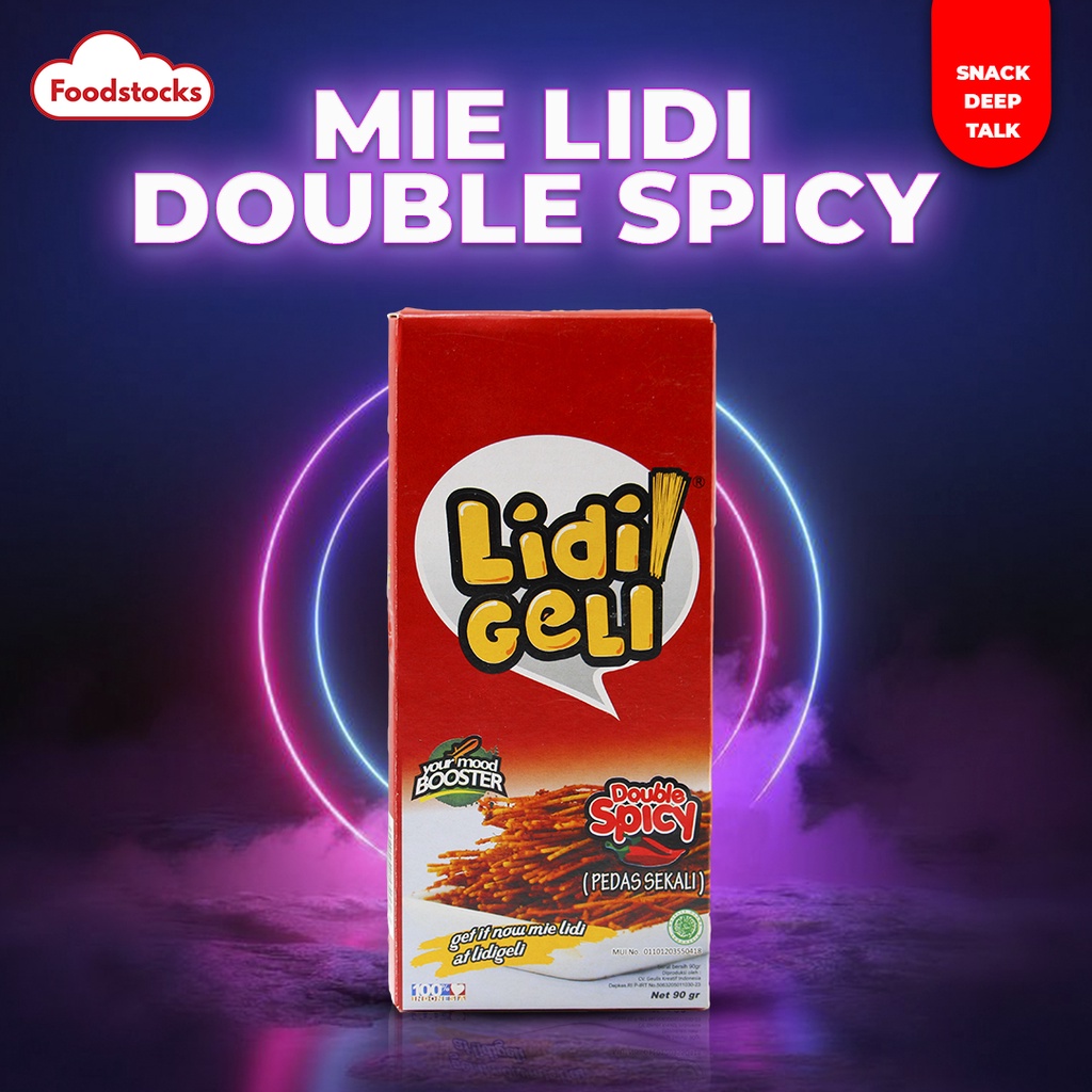 Jual Lidi Geli - Mie Lidi Rasa Double Spicy Pedas Ekstra Gurih 90gr ...