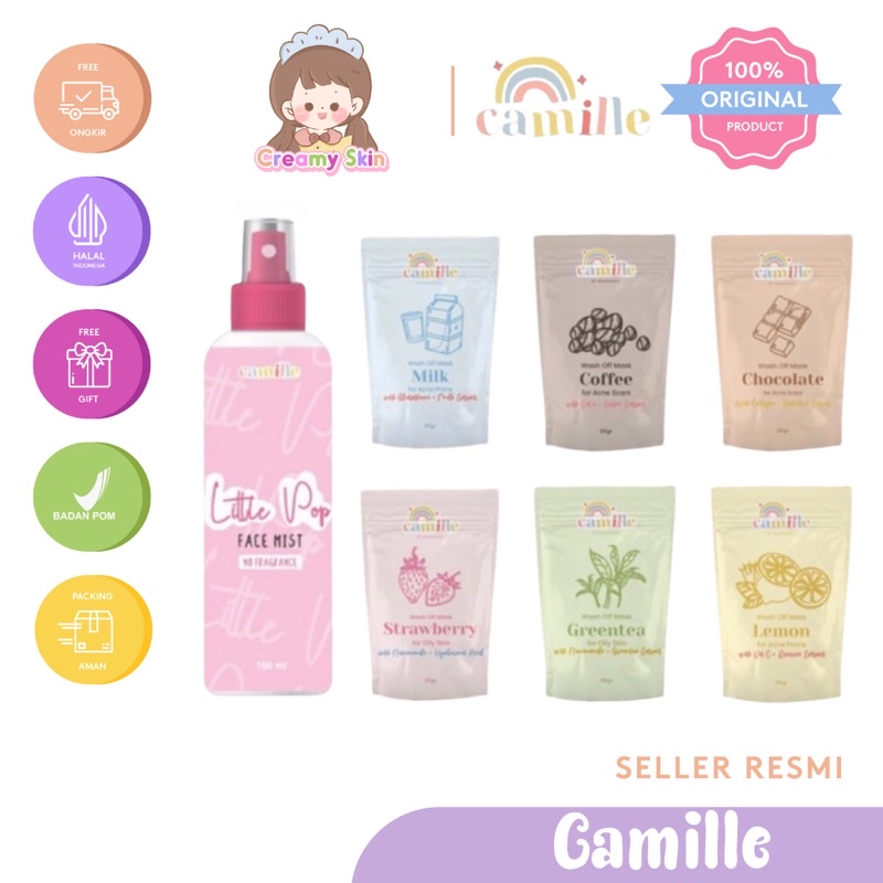 Jual BPOM MASKER ORGANIK CAMILLE BEAUTY/ CAMILLE BEAUTE FACEMASK ex MYN BPOM | Shopee Indonesia