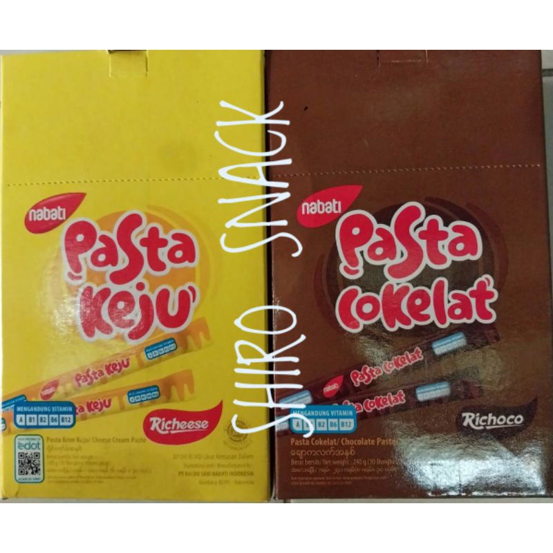 Jual Richeese pasta keju & pasta coklat box kemasan sachet isi 30 pcs ...