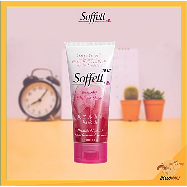 Jual ORIGINAL Soffell Mint Geranium Penolak Nyamuk Tube 50gr / Soffel ...