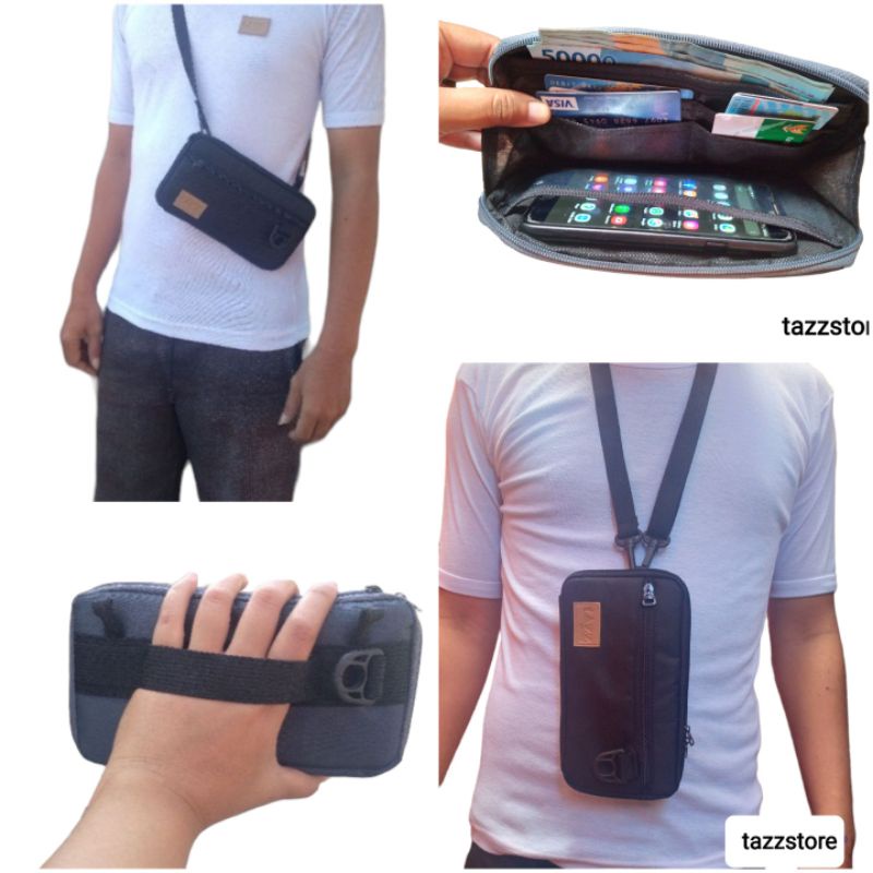 Jual PROMO Tas Selempang Pria terbaru/Clutch dompet hp, kartu organizer ...