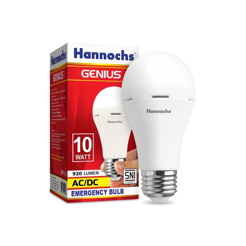 Jual Lampu LED Hannochs Genius 10watt Emergency LED Magic Ac Dc Genius ...