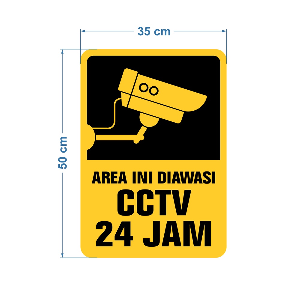 Jual STIKER RAMBU Area ini di awasi CCTV 24jam Bahan REFLEKTIF | Shopee ...