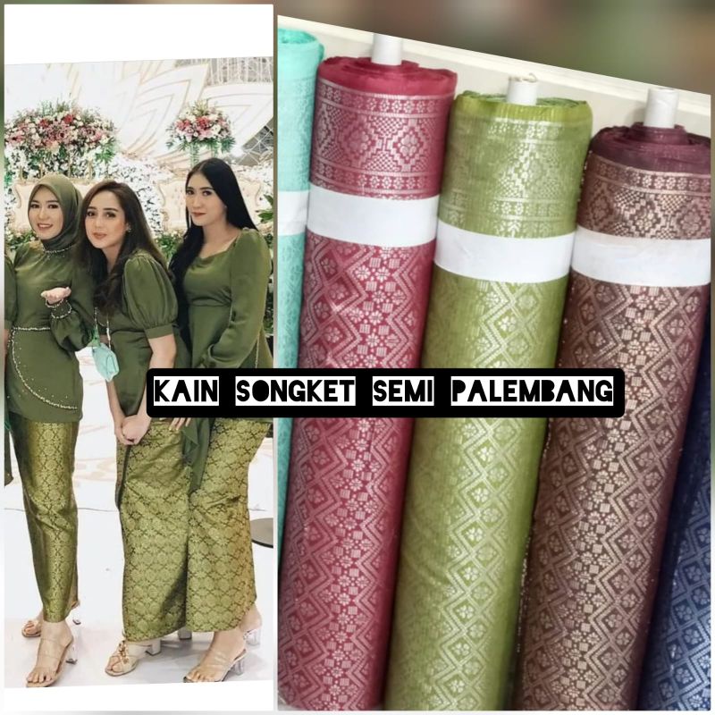 Jual songket / bahan songket / meteran,songket Palembang,bahan songket ...