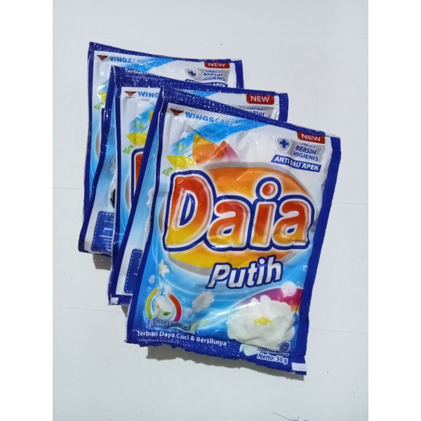Jual Daia putih Deterjen bubuk 46g X 12 sachet | Shopee Indonesia