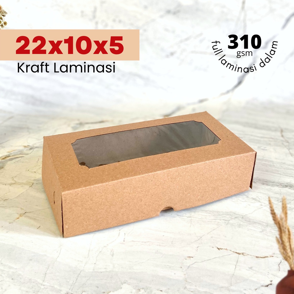 Jual Kotak Bolen Box Brownies Spikoe Dus Nugget Donat Cake Kraft Coklat ...
