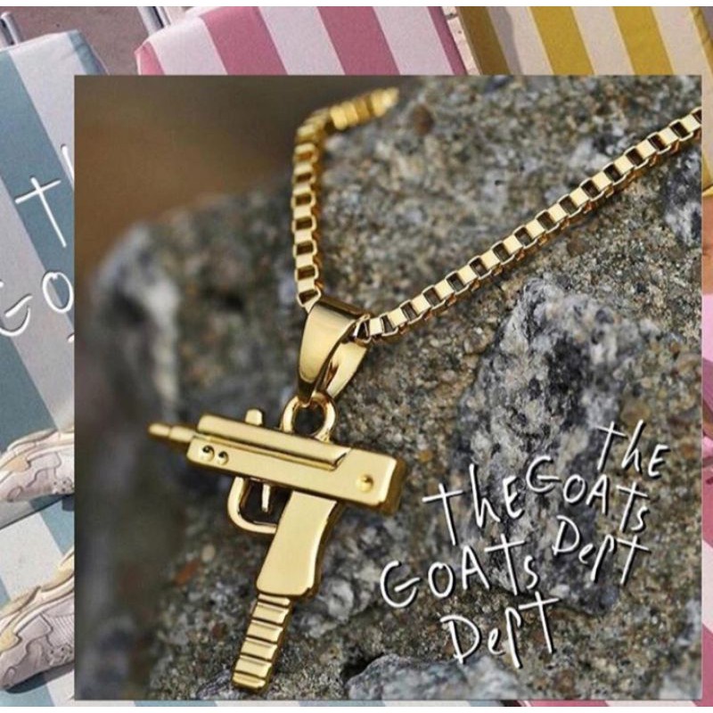 Jual The Goats Dept Uzi Gold Necklace / kalung model replika mainan ...