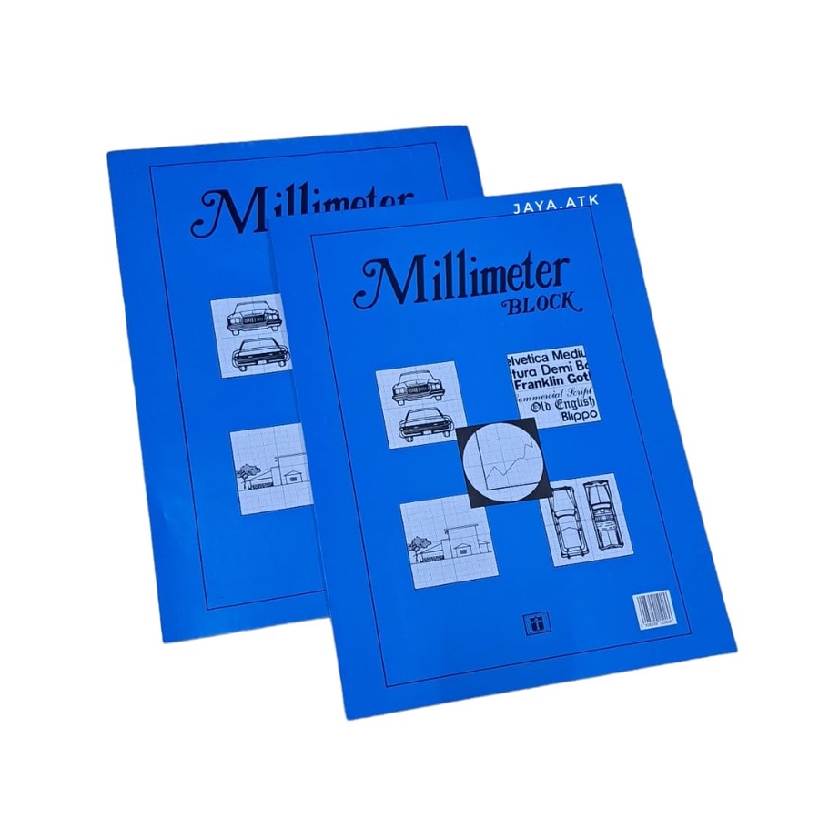 Jual KERTAS MILIMETER BLOCK A3 DOUBLE FOLIO 18 LBR TEBAL TIARA BUKU ...