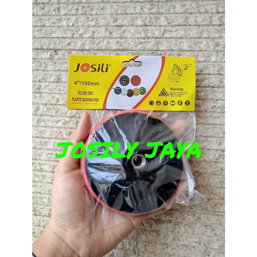 Jual Pad Velcro MERAH M10 4INCH / Tatakan Amplas Velcro Bulat 4INCH ...