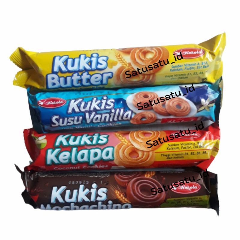 Jual Kokola Kukis Butter 90 gr - Mochachino - Vanila - Kelapa 90 gram ...