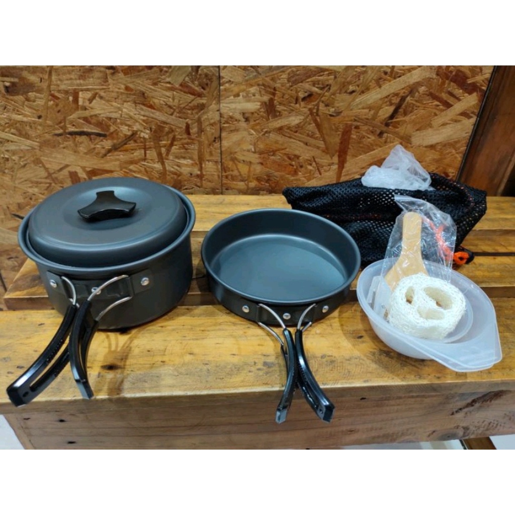 Jual Satu Set Alat Masak Panci Kemping Gunung SY-200 Nesting 2 Person ...