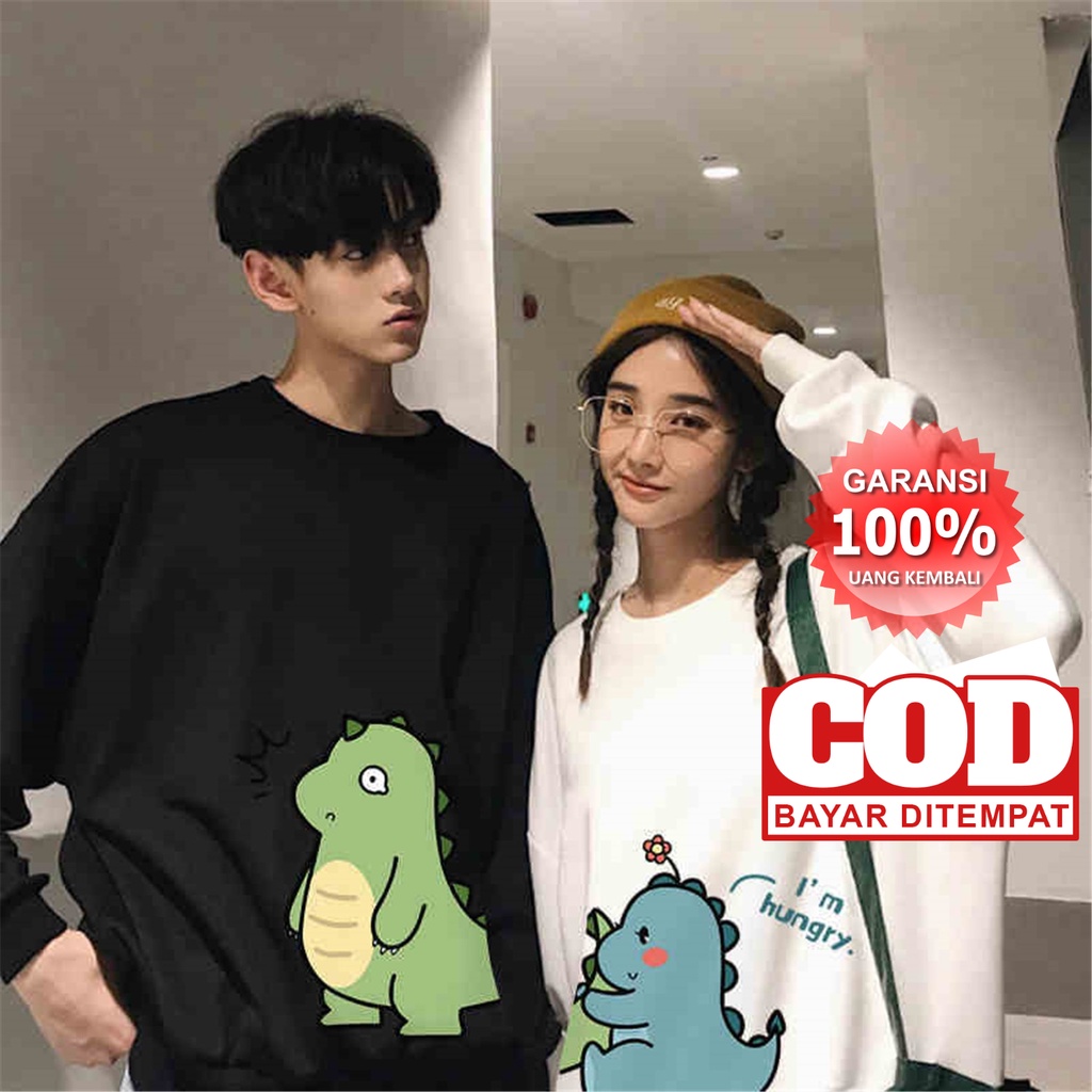 Jual Promo Cod Sweater Pria Wanita Cetak Dinosaurus Kartun Lucu Kaus ...