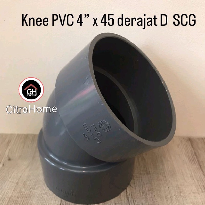 Jual Knee /Elbow PVC 4”x45 derajat D SCG | Shopee Indonesia