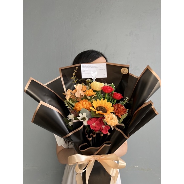 Jual SUNFLOWER BOUQUET BUKET /BUKET WISUDA /BUKET MURAH / KADO WISUDA ...