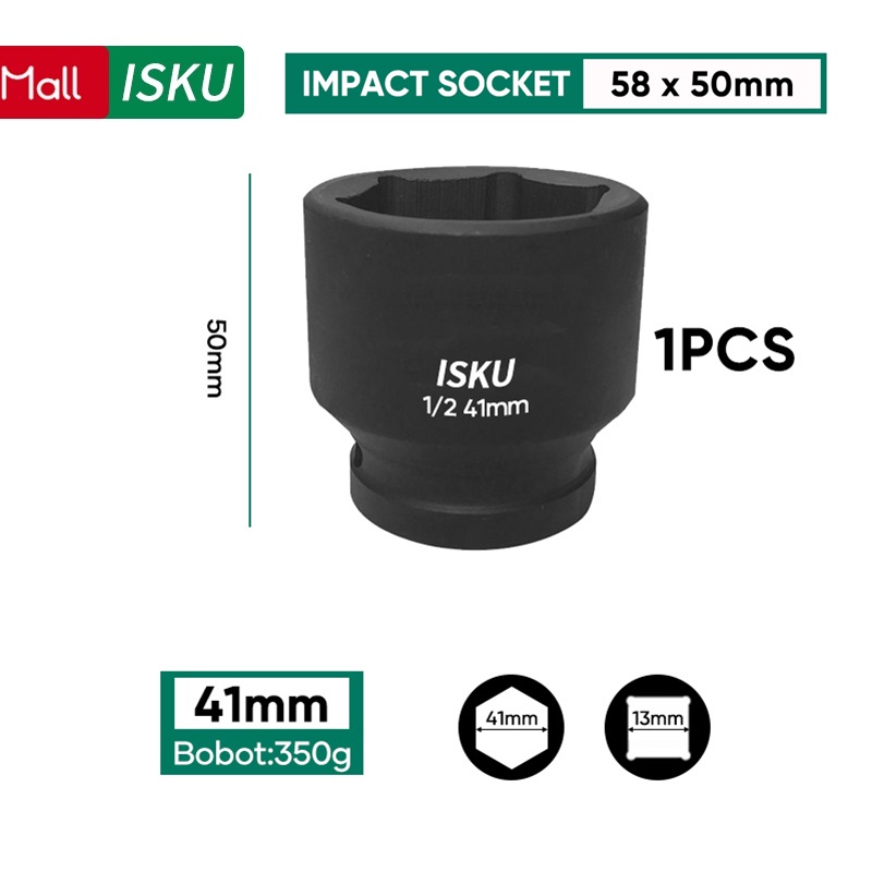 Jual ISKU Kunci Mata Shock Impact 1/2 Inch 41mm Mata Shock Impact ...
