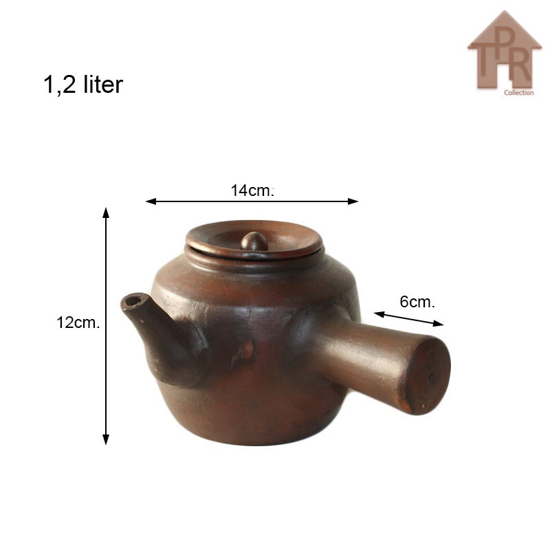Jual Gerabah - teko tanah liat / teko rebus jamu tradisional bergagang ...