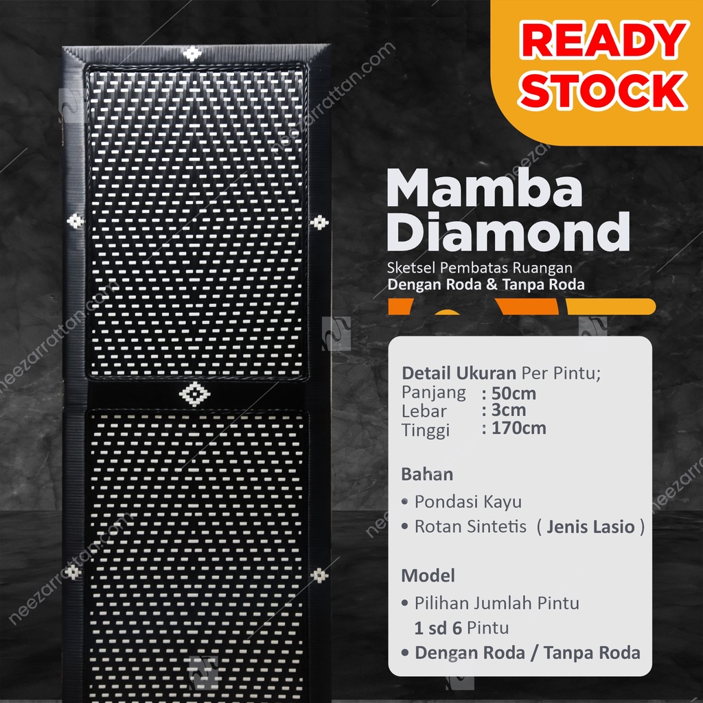 Jual READY STOCK Sketsel Rotan Model No 1 Mamba Diamond, Pembatas ...