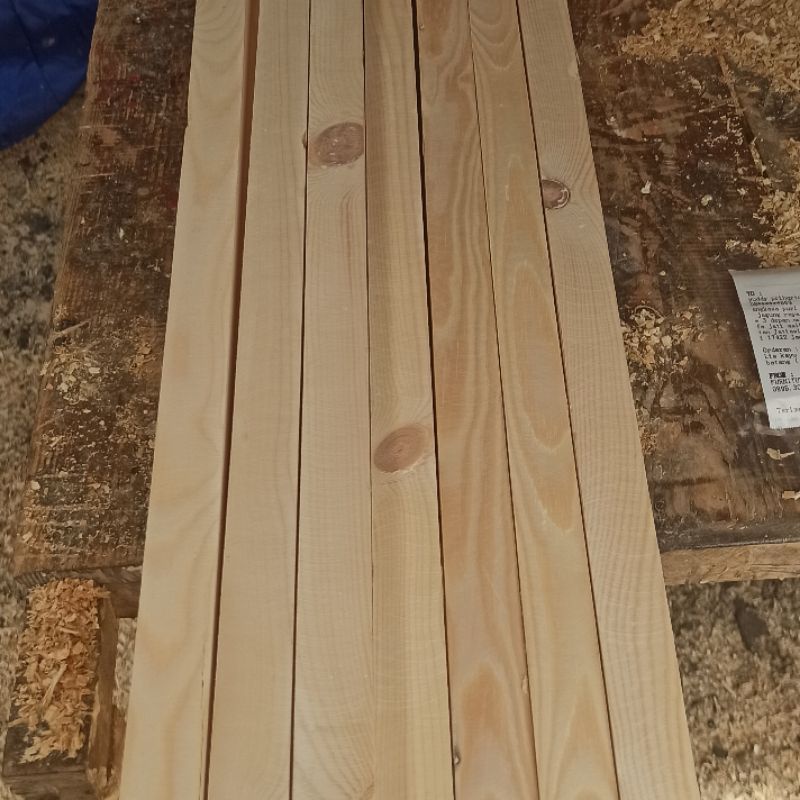Jual kayu reng / lis kayu / stick kayu jati belanda lebar 3cm tebal 2cm ...