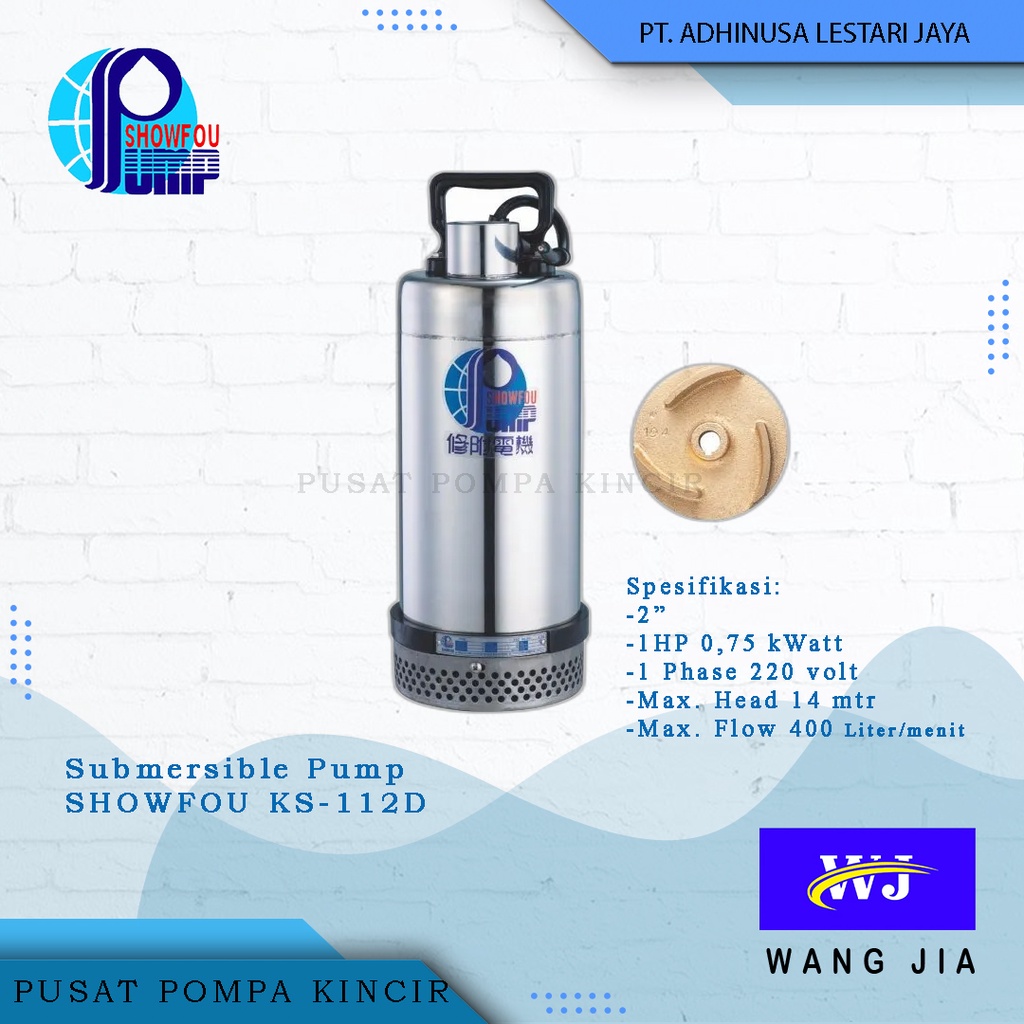 Jual Pompa Submersible Showfou KS-112 D - Pompa Celup Pesanan Khusus ...