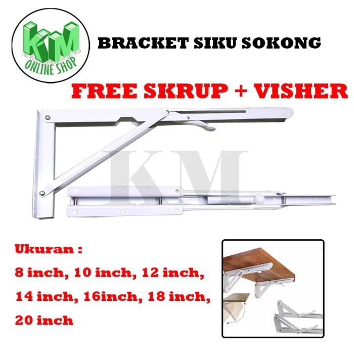 Jual Braket Siku Rak Lipat / Engsel Ambalan Lipat / Siku Rak Lipat / 1 ...