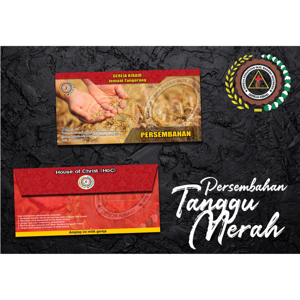 Jual Amplop Persembahan dan Persepuluhan untuk GEREJA KIBAID JEMAAT ...
