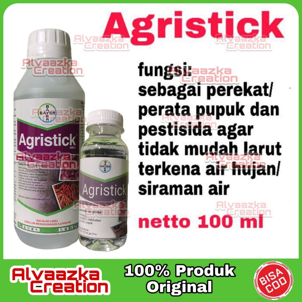 Jual Agristick 400L perekat perata pupuk dan pestisida untuk tanaman repack 100ml | Shopee Indonesia