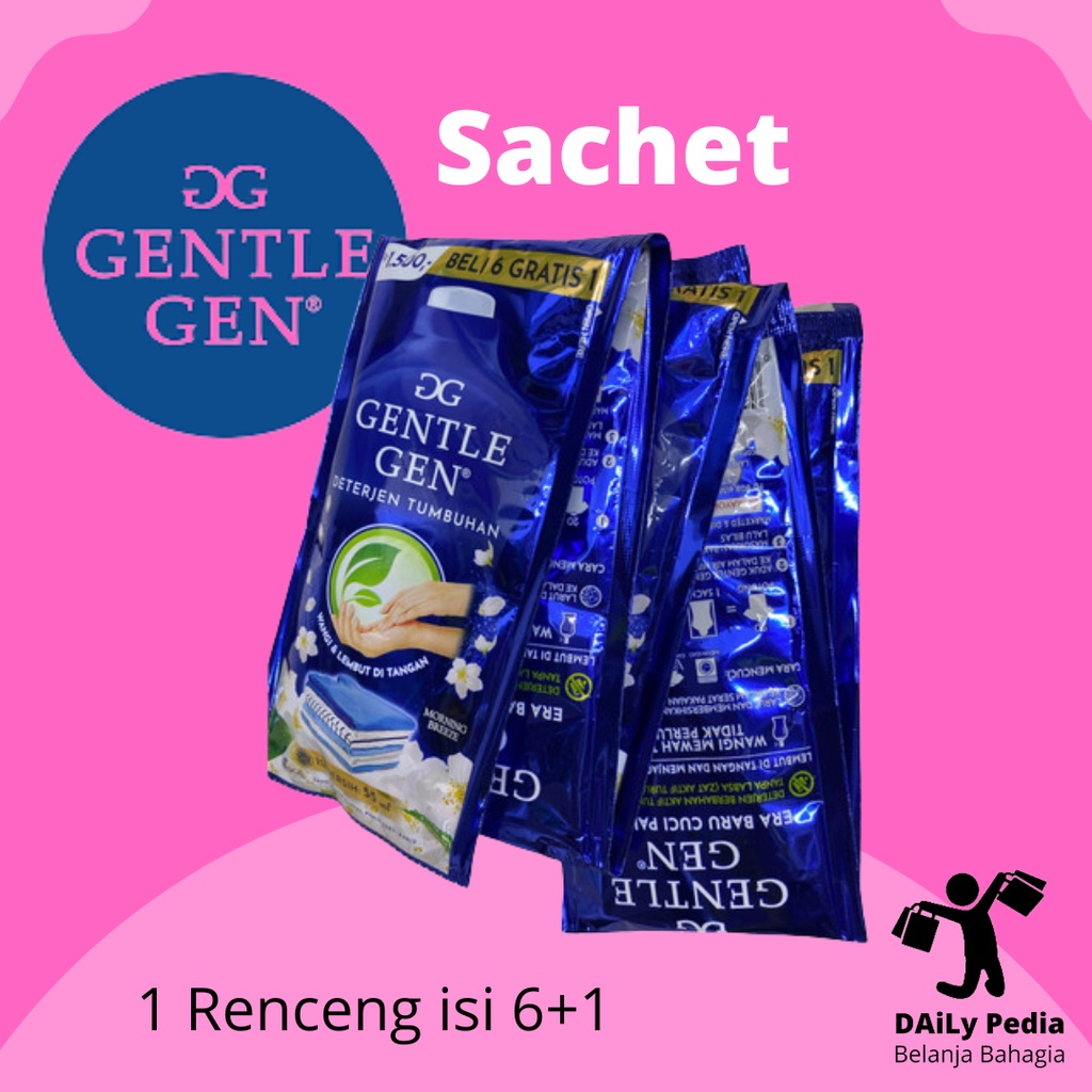 Jual Gentle Gen Detergen Tumbuhan Sachet 1 Renceng | Shopee Indonesia