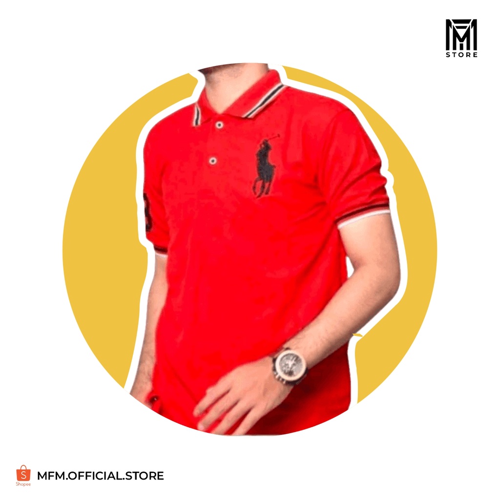 Jual HOT PRODUK Kaos Kerah Poloshirt Kuda Pria KAOS KERAH LACOST HITAM ...