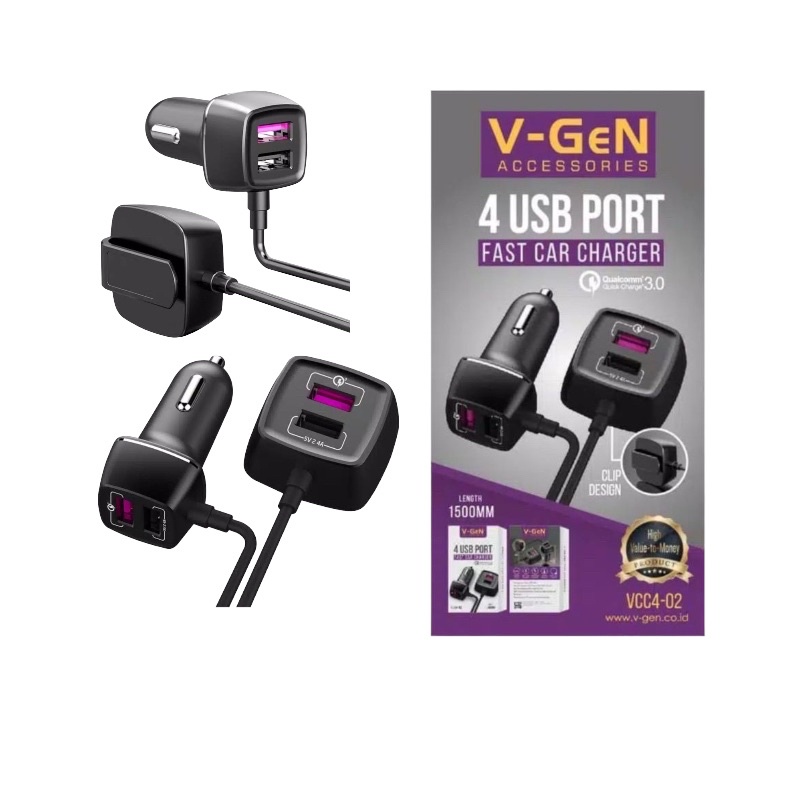 Jual SAVER MOBIL MURAH,CASAN Motor / CAR CHARGER ORI V-Gen VCC4-02 fast ...