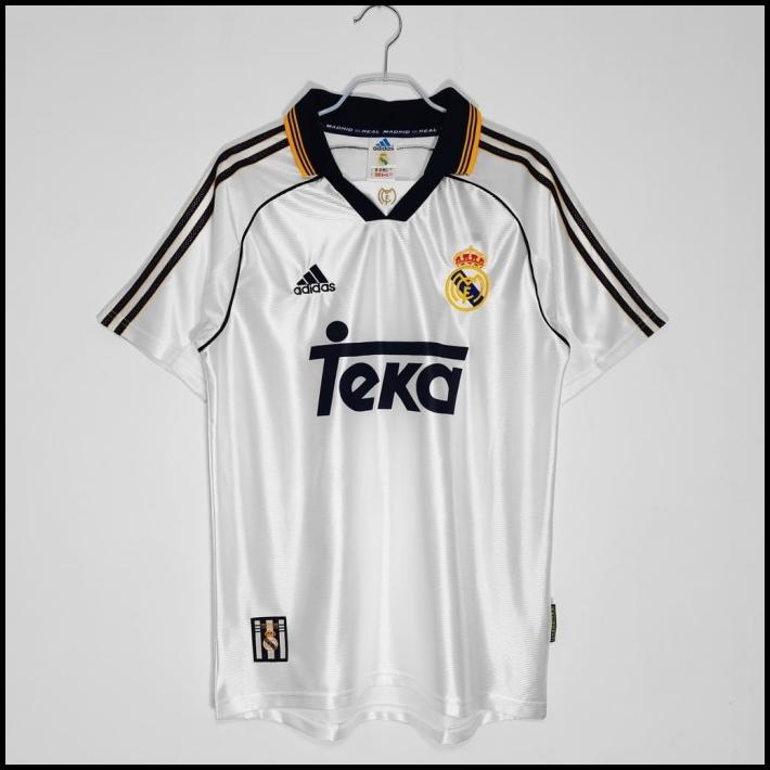 Jual Jersey Bola Retro Real Madrid Home Teka 1999 / 2000 Baju Grade Aaa | Shopee Indonesia