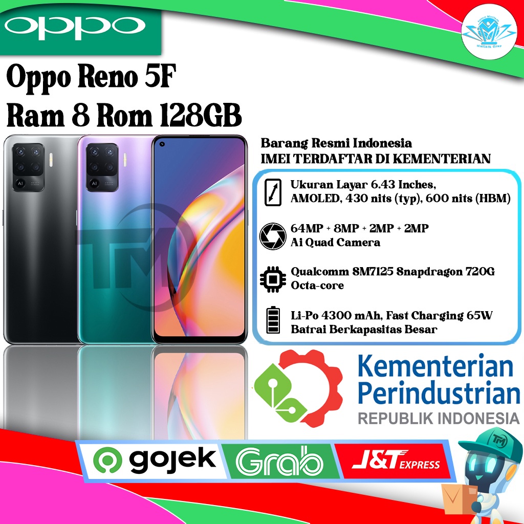 Jual Oppo Reno 5F Ram 8 Rom 128GB | Shopee Indonesia