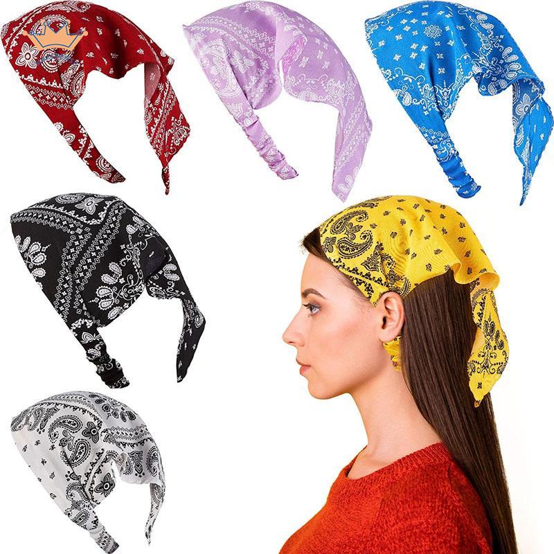 Jual Bandana korea Rambut Scraft Multifungsi Syal Segitiga Elastic ...