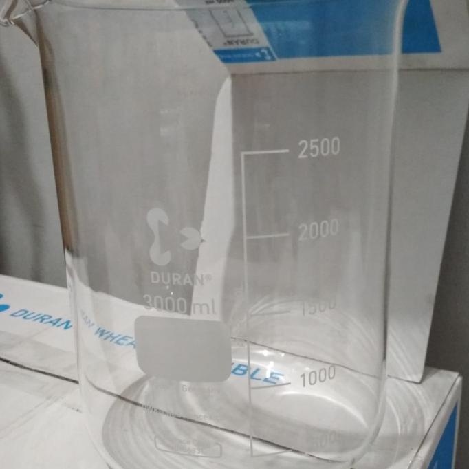 Jual Beaker Glass Low Form 3000 ml DURAN/Gelas Kimia Kaca Kapasitas 3L | Shopee Indonesia