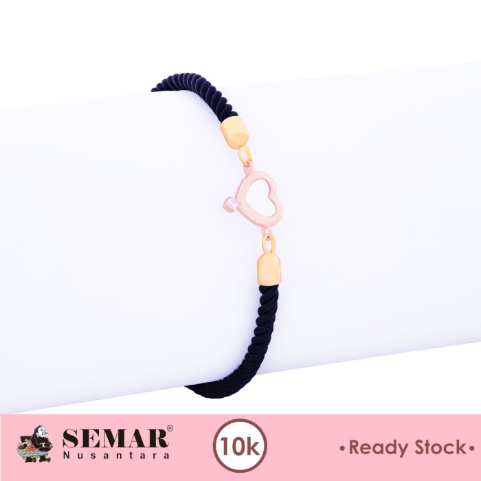 Jual Gelang Tali Emas Aikko Love Gold 10K Semar Nusantara | Shopee ...