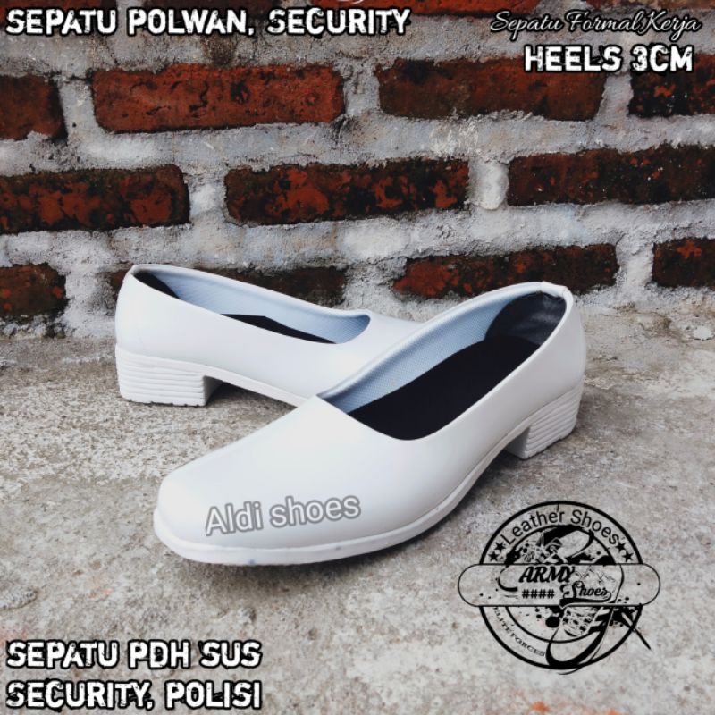 Jual SEPATU PDH POLWAN PDH KOWAD ERMAS HAK 3 CM HITAM PERSIT ...