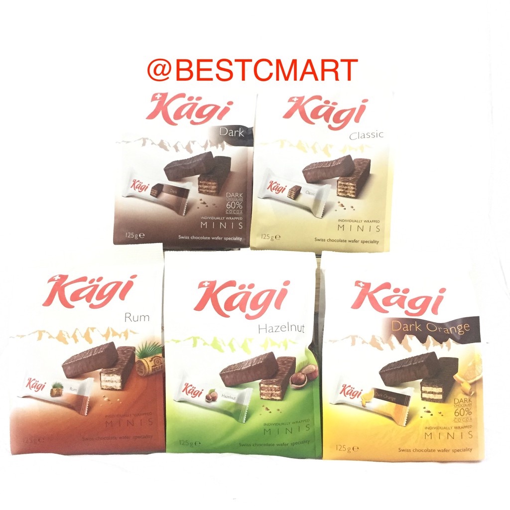 Jual KAGI SWISS CHOCOLATE WAFER MINIS 125GR | Shopee Indonesia