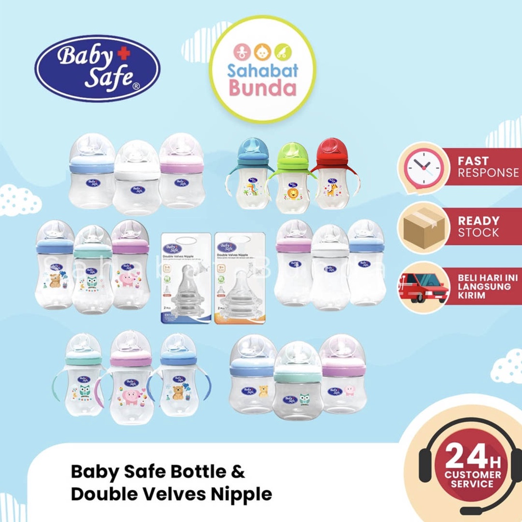 Jual Botol Susu Wide Neck BABY SAFE Bayi Milk Bottle 125ml / 250ml ...