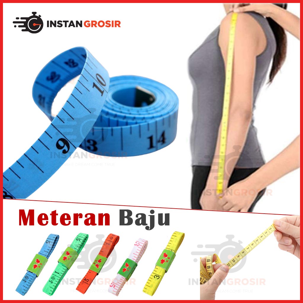 Jual Meteran Baju Alat ukur badan perlengkapan menjahit alat pengukur ...