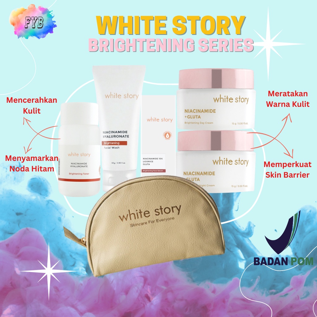 Jual White Story Brightening Acne & Hydrating Serum Day Night Cream ...