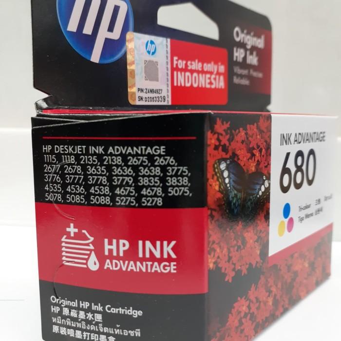 Jual Tinta Printer HP 680 Color ORIGINAL Ink Catridge GARANSI RESMI ...