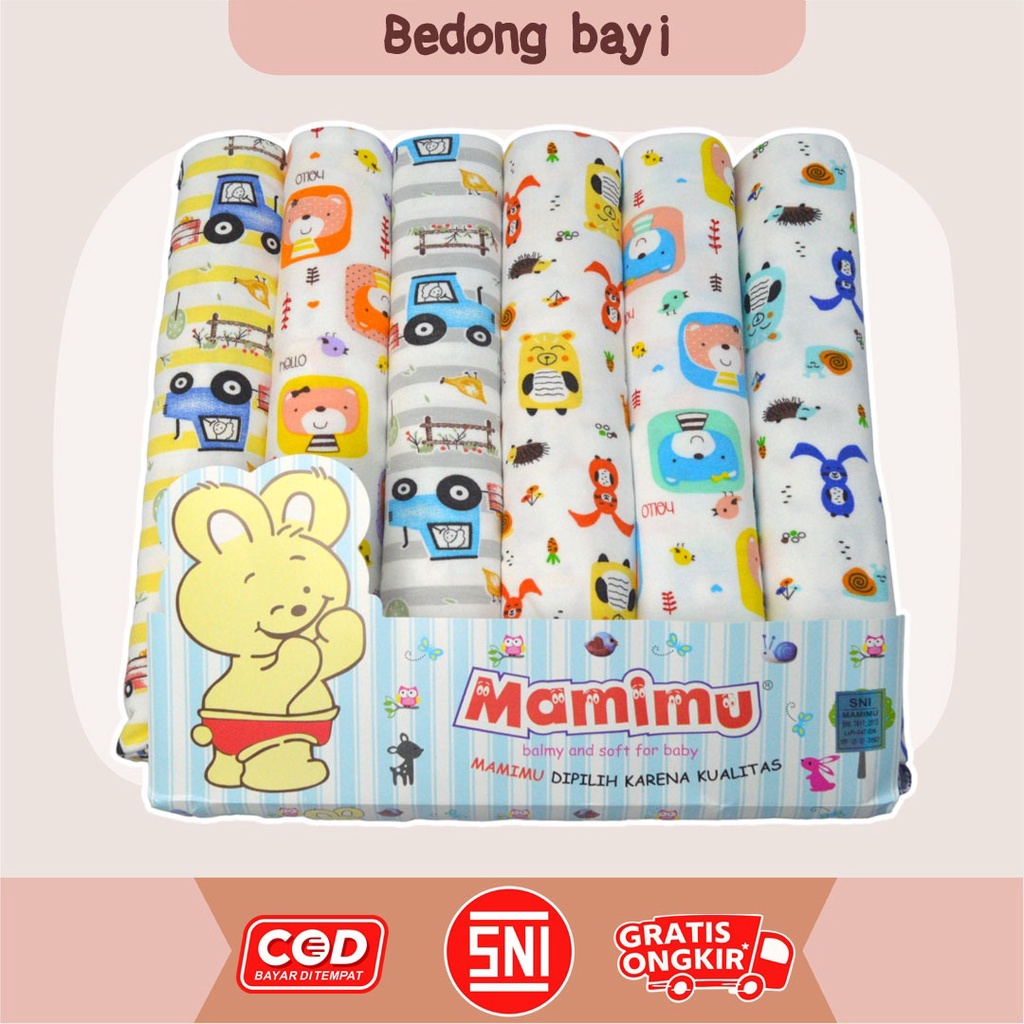 Jual BEDONG BABY MAMIMU PREMIUM QUALITY DASAR PUTIH | Shopee Indonesia