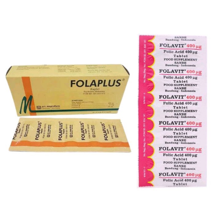 Jual Folaplus Strip Isi 10 Tablet Asam Folat Dengan B Complex ...