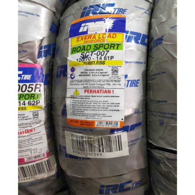 Jual BAN DEPAN TUBELESS AEROX IRC 120/70-14 EAROX AEROX 155 | Shopee ...