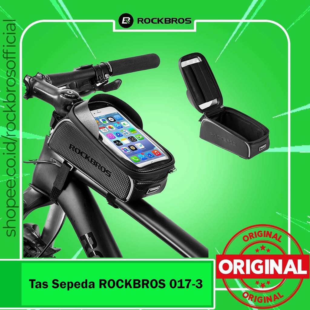 Jual Tas Sepeda Rockbros 017-3 Bicycle Front Tube Bike Frame Depan Bag ...