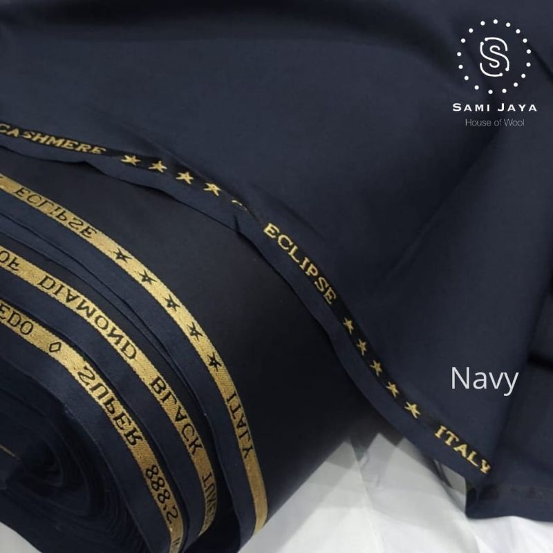 Jual Kain Bahan Jas & Celana Wedding ECLIPSE Jet Black Wool | Shopee ...
