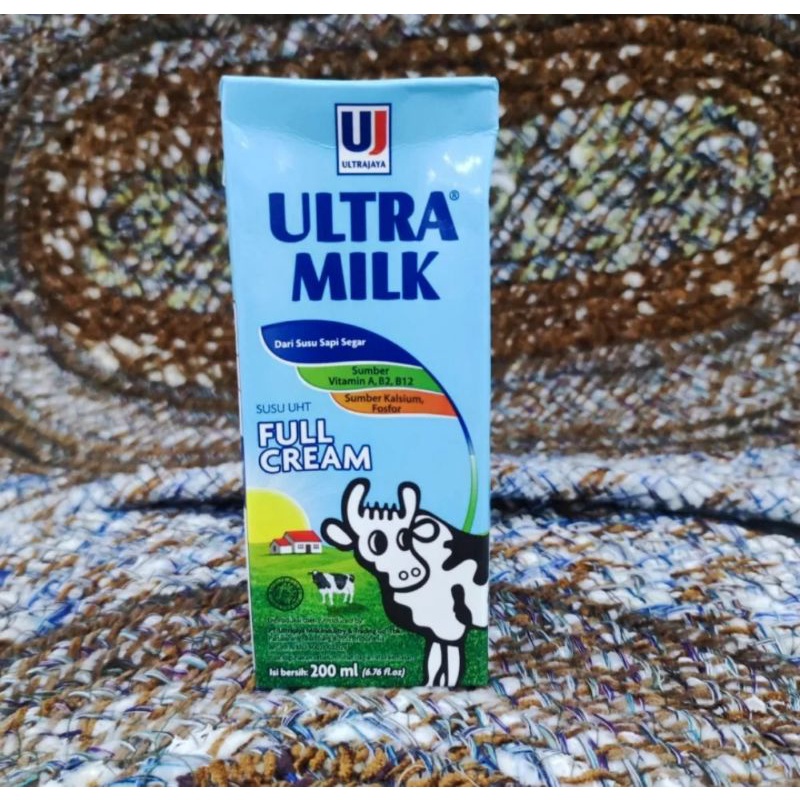 Jual Ultra Milk Susu UHT Full Cream / Plain 200 Ml Kotak | Shopee Indonesia