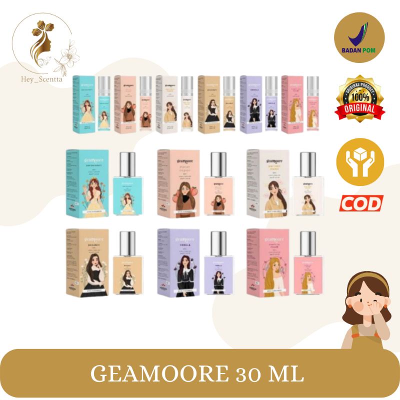 Jual GEAMORE PARFUM SPRAY 30 ML, ROLL ON 6 ML. ORIGINAL & BPOM | Shopee ...