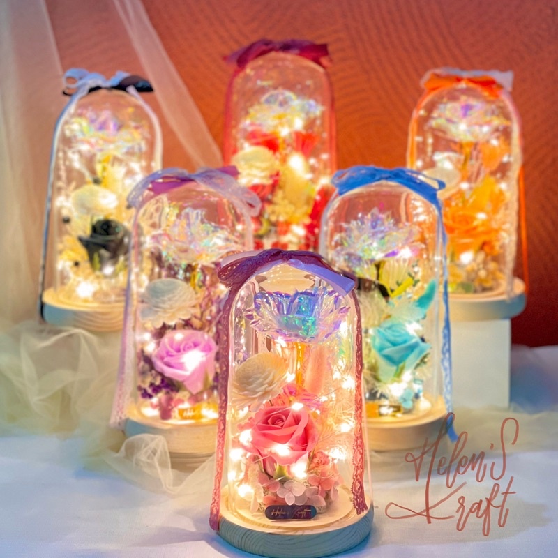 Jual ROSE GLASS DOME - Buket Bunga Mawar Flower Gift Rose Bouquet ...