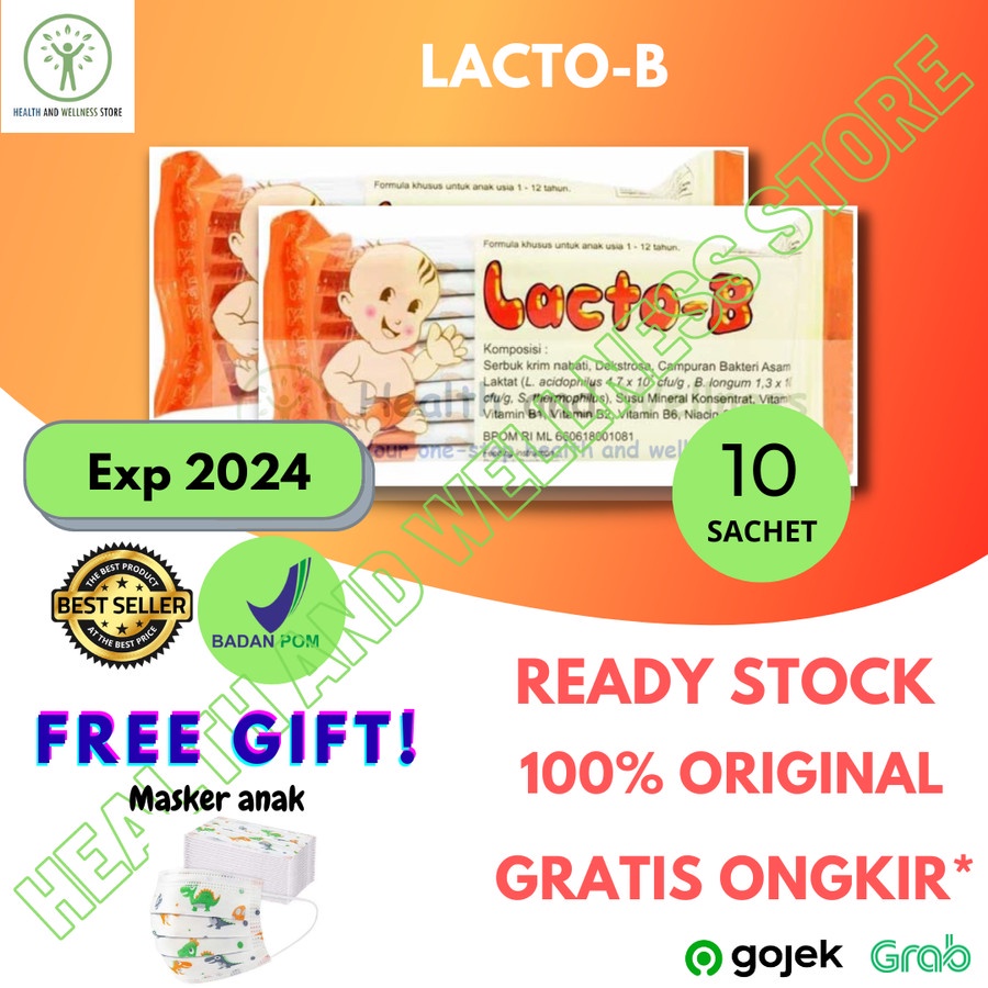 Jual Lacto B Lacto-B 10 Sachet Probiotik Diare Bab Anak | Shopee Indonesia