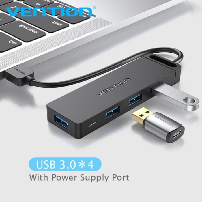 Jual Usb Hub Vention 4 Port Usb 3.0 2.0 High Speed Power Adapter Otg ...
